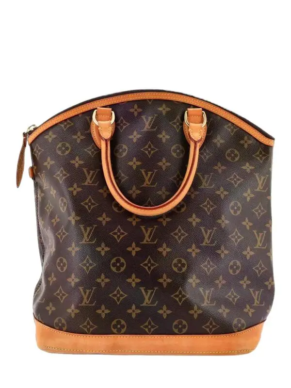 LOUIS VUITTON Monogram Canvas Vertical Satchel Handbag - Brown