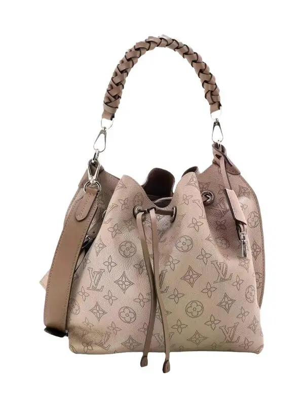 LOUIS VUITTON Muria Mahina Leather Bucket Bag - Neutrals