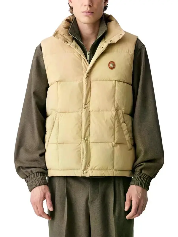 Drole De Monsieur Mirror Sleeveless Gilet - Neutrals