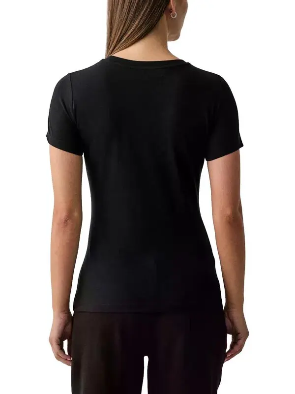 TRUSSARDI Logo-embroidered T-shirt - Black