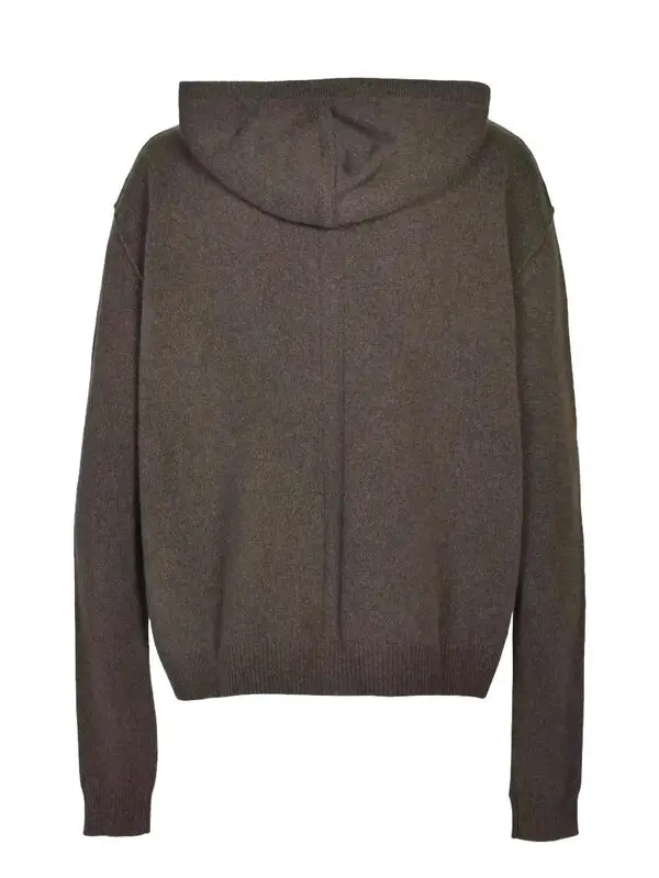Rick Owens Knitted Zip-up Hoodie - Brown