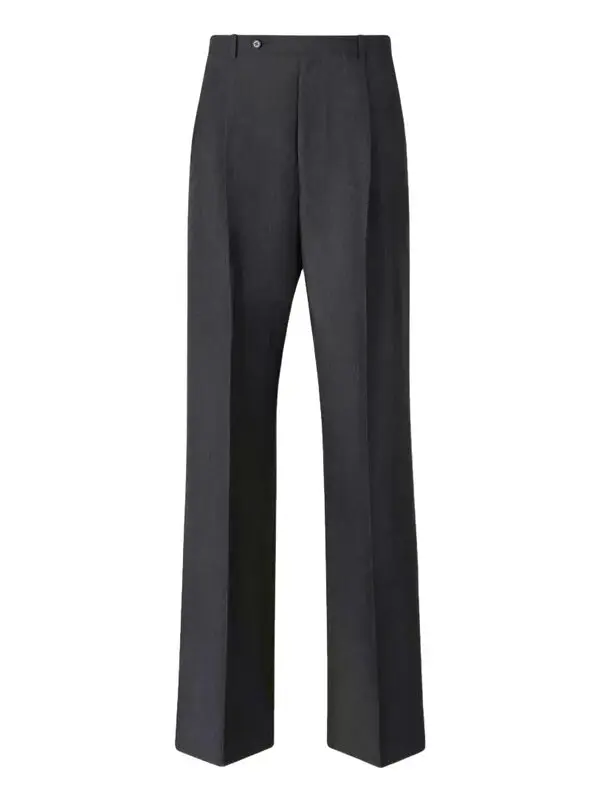 JIL SANDER Frayed-edge Tailored Trousers - Grey