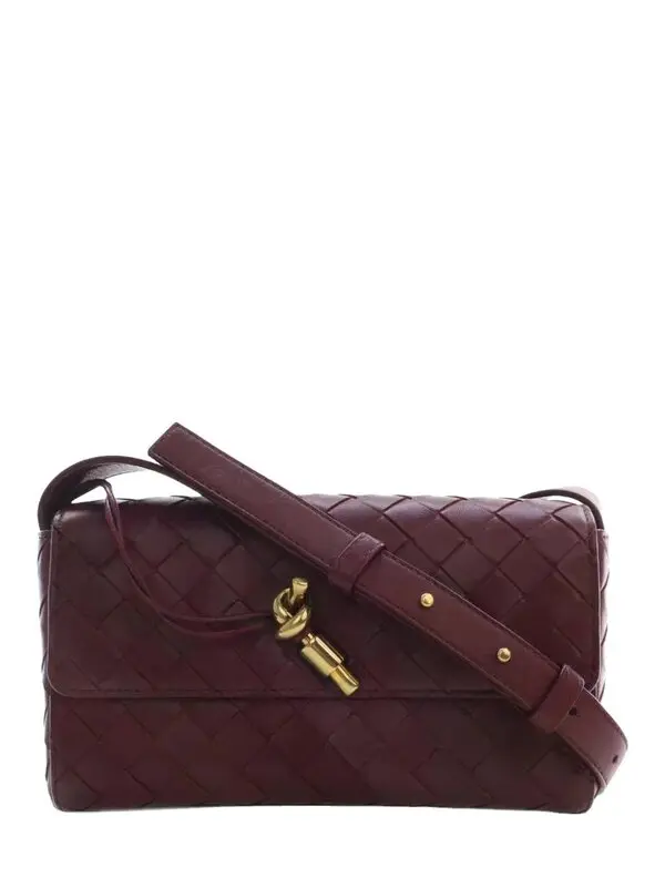 Bottega Veneta Mini Nappa Intrecciato Andiamo Cross Body Bag - Red