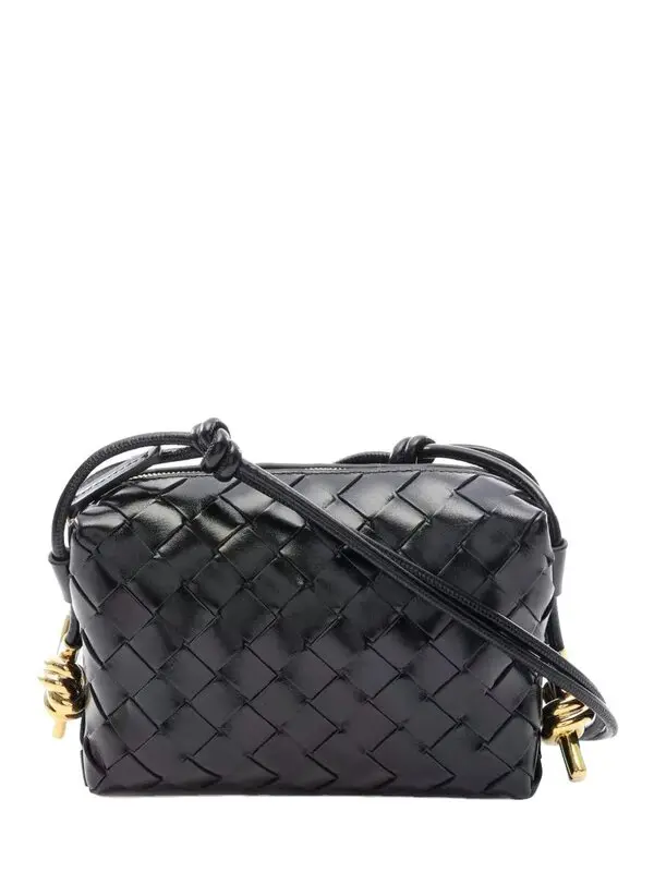 Bottega Veneta Intrecciato Loop Camera Bag - Black