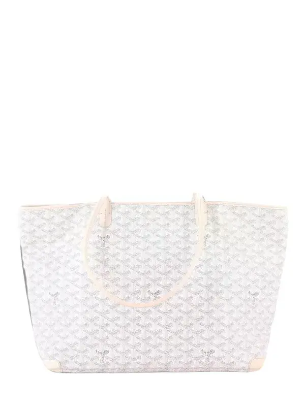 Goyard Artois Tote Coated Canvas Shoulder Bag - White