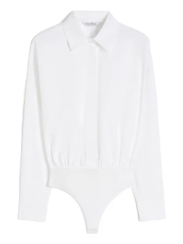 Max Mara Poplin Shirt Bodysuit - Optical White
