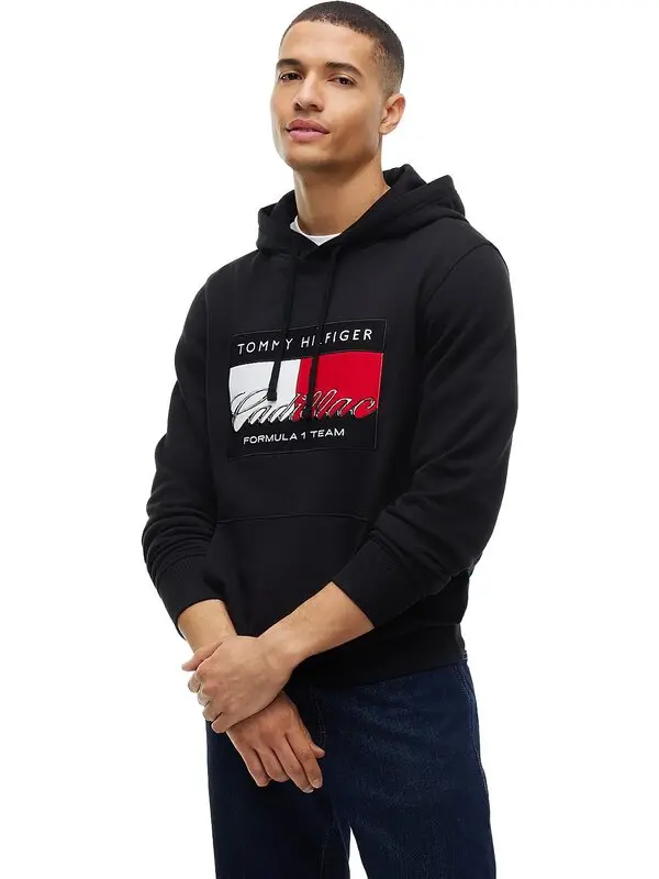 Tommy Hilfiger Cadillac F1 Team Flag Hoodie - Black