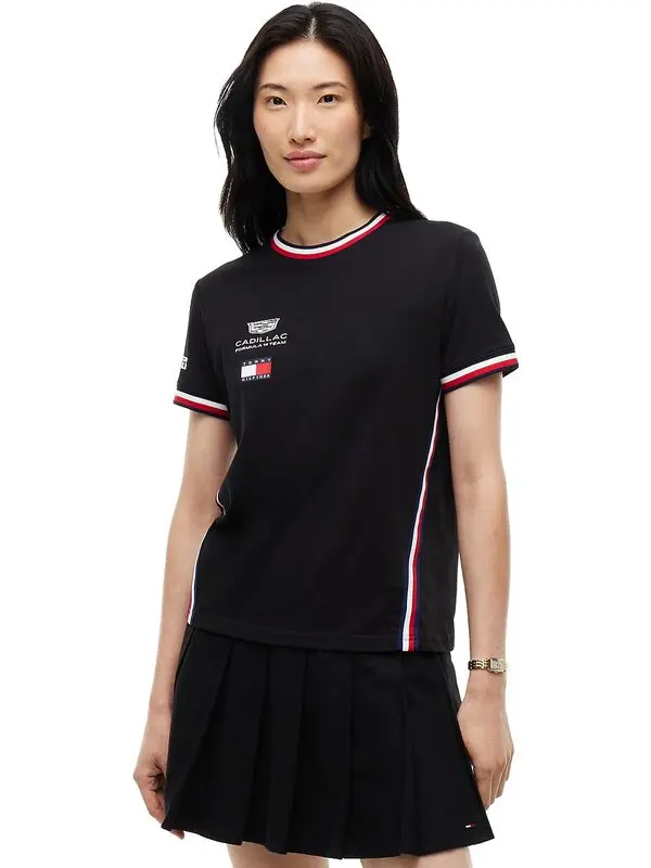 Tommy Hilfiger Tommy X Cadillac F1 Team Striped Replica T-shirt - Black