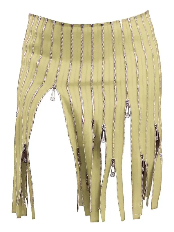 28NATELIER The Zipper Skirt - Yellow