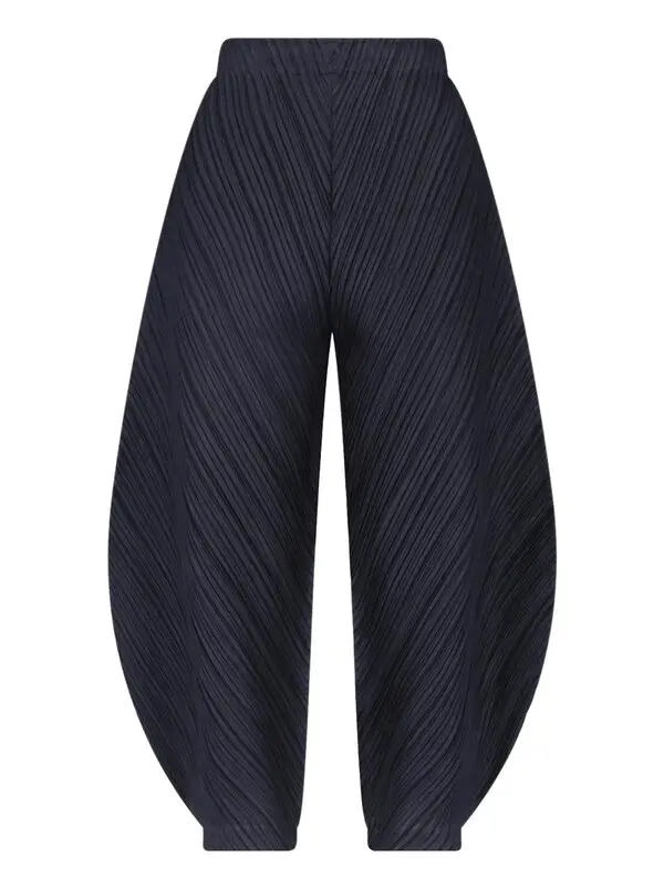 Issey Miyake Pleated Round Trousers - Black