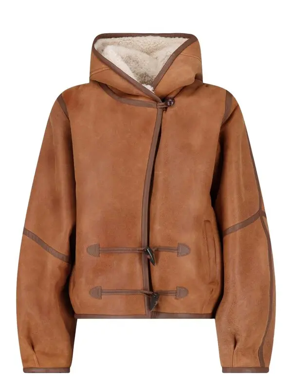 Isabel Marant Étoile Amiel Shearling-lined Leather Jacket - Brown