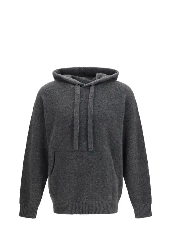 LANEUS Cashmere And Silk Hooded Sweater - Grey