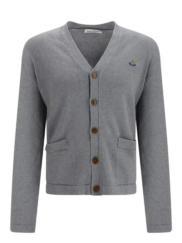 VIVIENNE WESTWOOD Alex Cotton-cashmere Cardigan - Grey