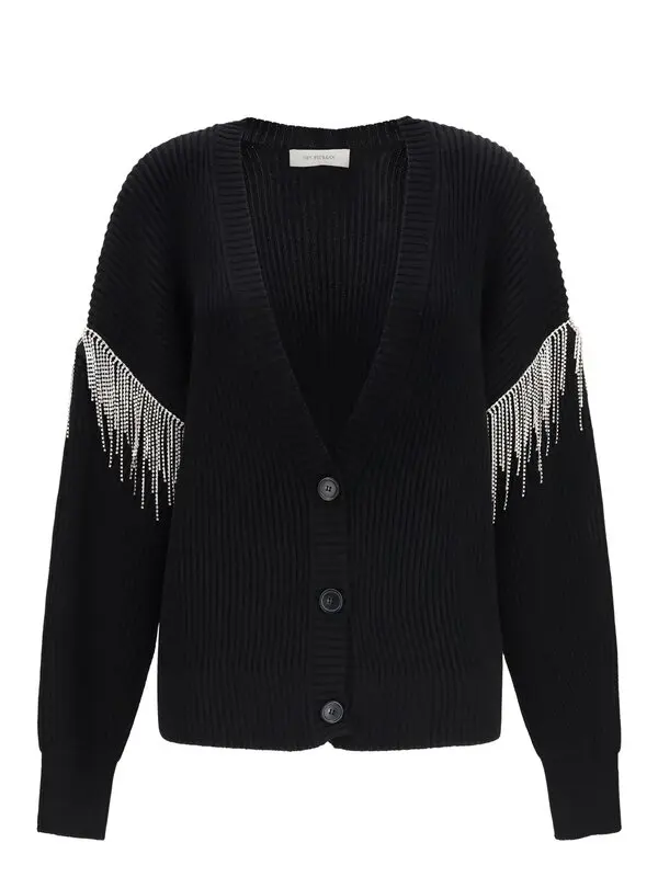Max Mara Pagine Virgin Wool Cardigan - Black