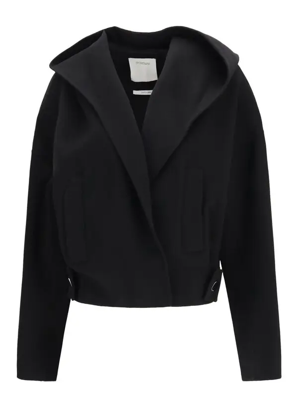 Max Mara Idoneo Pure Virgin Wool Double Jacket - Black