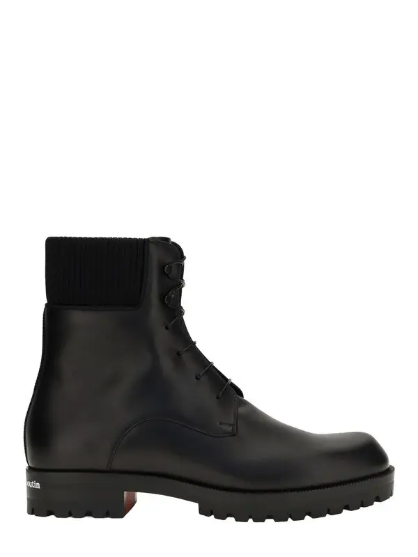 CHRISTIAN LOUBOUTIN Trapman Tct 2 Leather Ankle Boots - Black