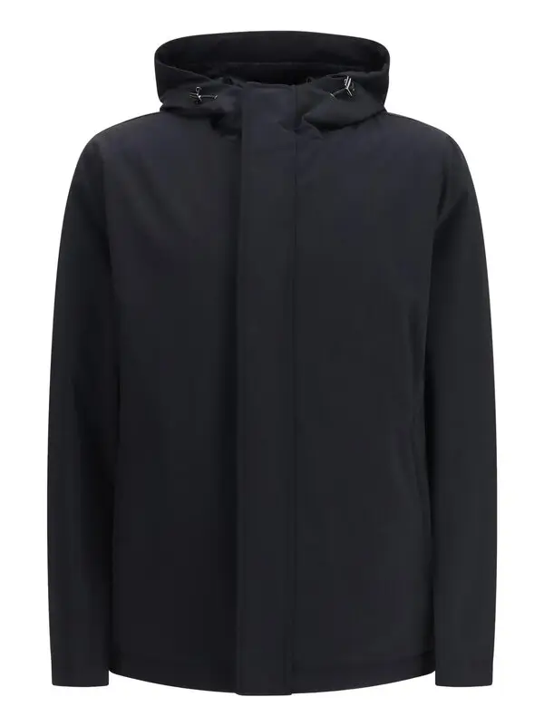Herno Water-repellent Nylon Padded Hooded Jacket - Black