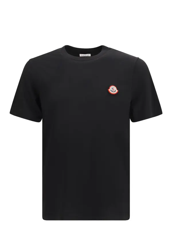 Moncler Cotton Jersey T-shirt With Ogo Mae - Black