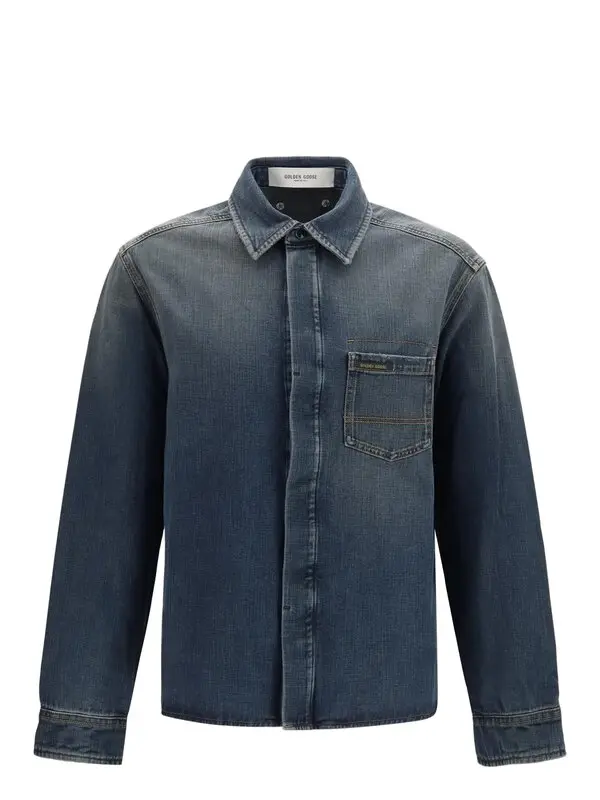 GOLDEN GOOSE Journey Denim Shirt Mae - Blue