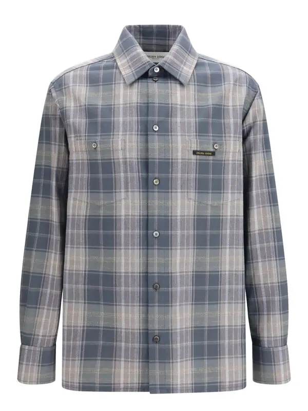 GOLDEN GOOSE Journey Checked Hirt - Multicolour