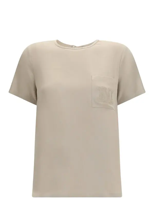 Max Mara Pagano Silk T-shirt - Beige