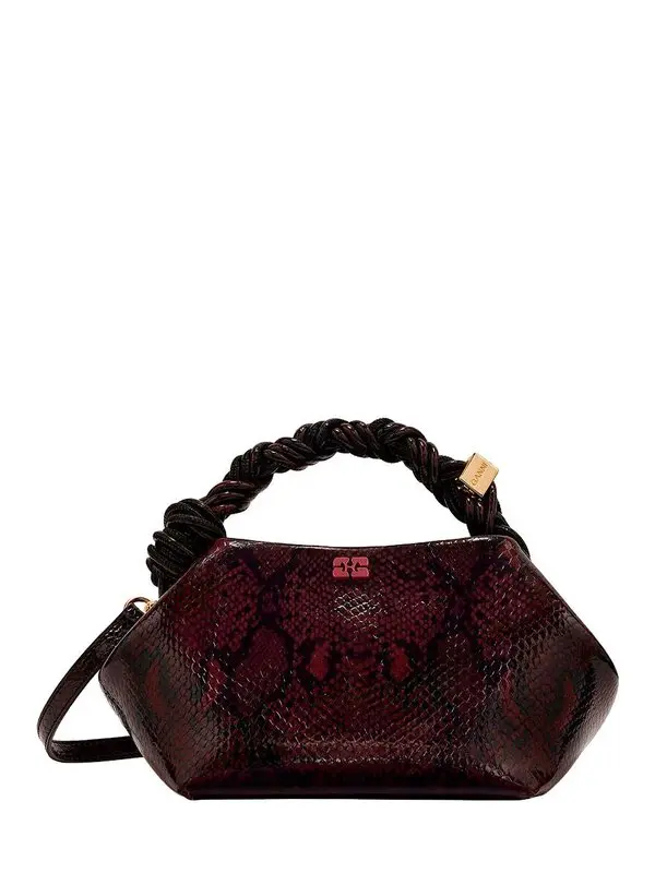 GANNI Snake Bou Bag - Red