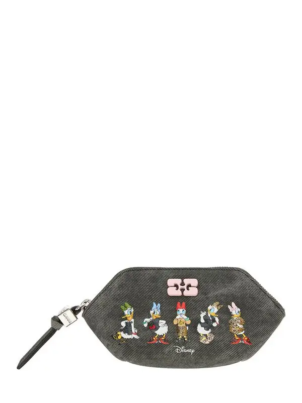 GANNI X Disney Daisy Duck Bleached Bou Coin Purse - Black