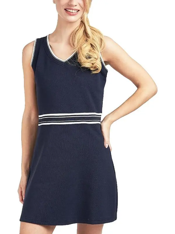 ELLE COLLECTION Drop Waist Dress - Navy