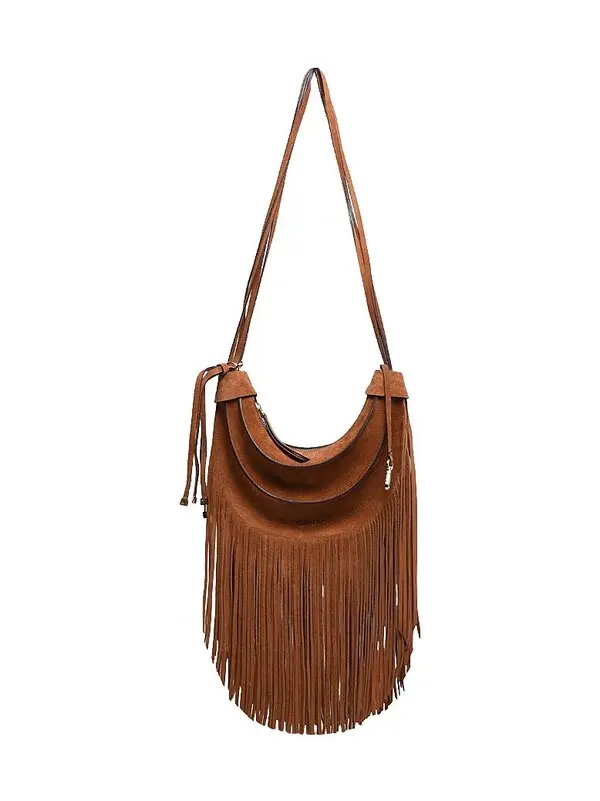 Farm Rio Small Suede Hobo Bag - Cuoio