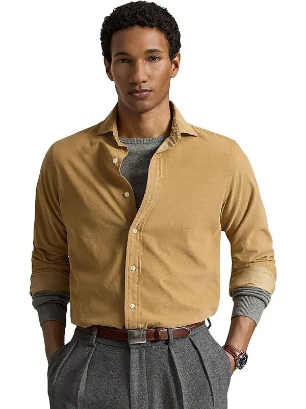 Polo Ralph Lauren Pinwhale Corduroy Cotton Shirt - Classic Camel
