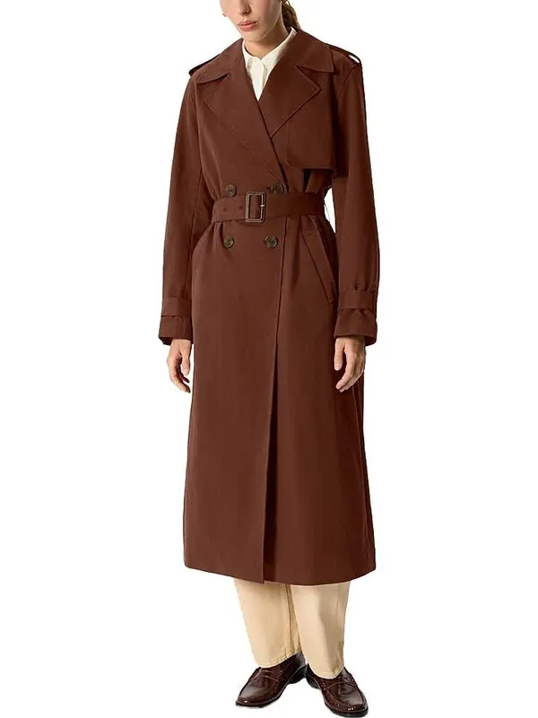 Whistles Valentina Belted Trench Coat - Brown