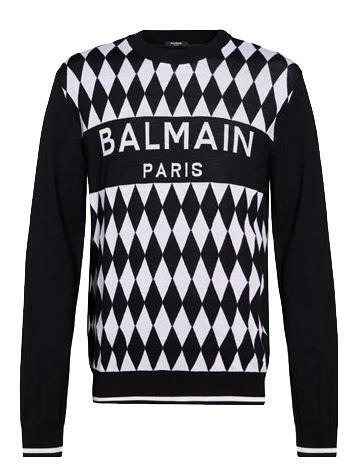 Balmain Merino Wool Pullover - Black