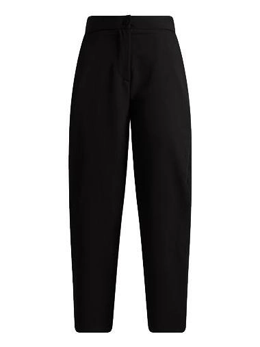 VICOLO Solid Cropped Tapered Pants - Black