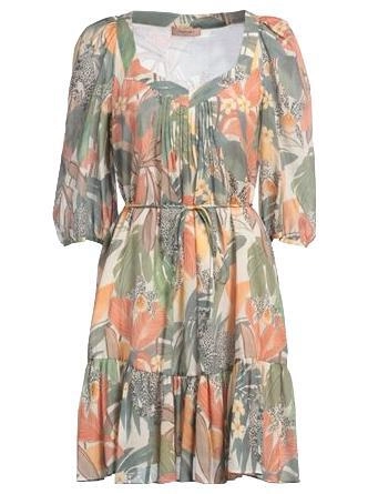 TWINSET Cotton Floral-print Mini Dress - Beige