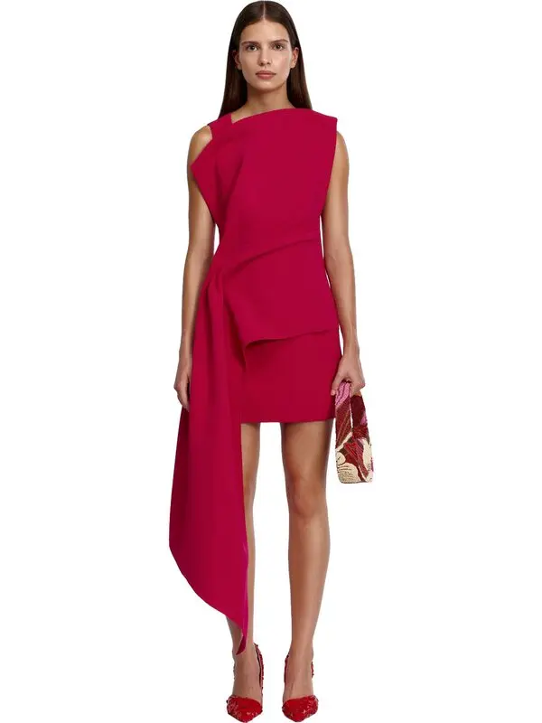 Acler Quindus Mini Dress - Berry