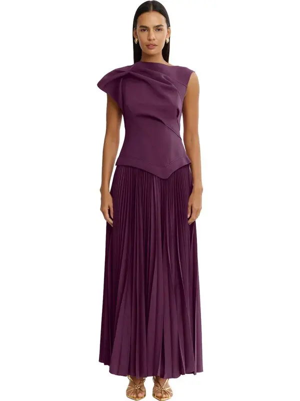 Acler Cornmore Midi Dress - Blackcurrant