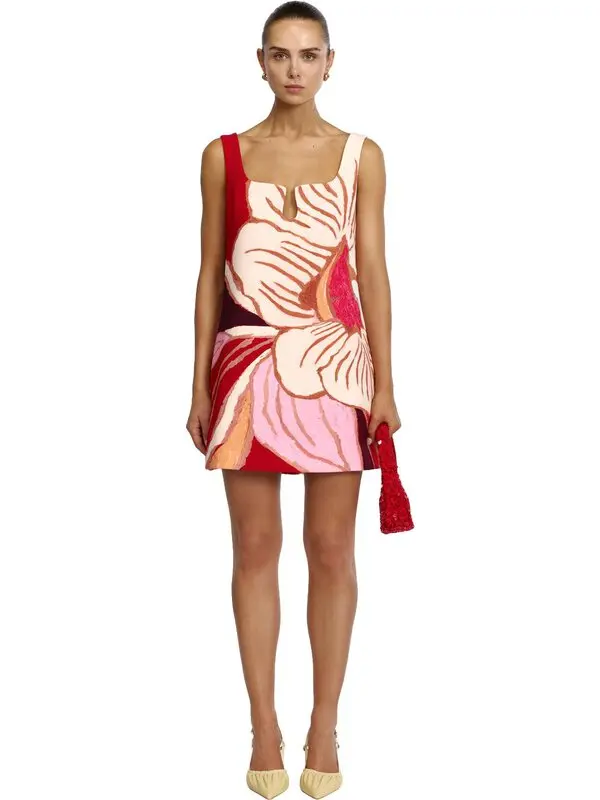 Acler Llewellyn Mini Dress - Rouge Eclipse