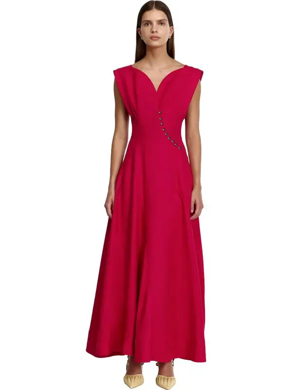 Acler Marney Maxi Dress - Berry