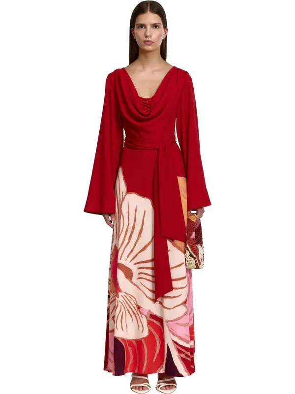 Acler Lindon Maxi Dress - Rouge Eclipse
