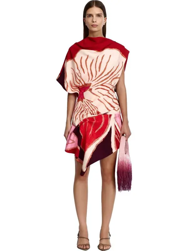 Acler Lindon Mini Dress - Rouge Eclipse