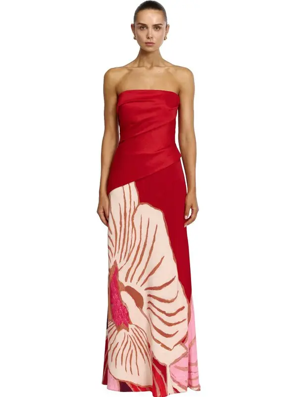 Acler Lingle Maxi Dress - Rouge Eclipse