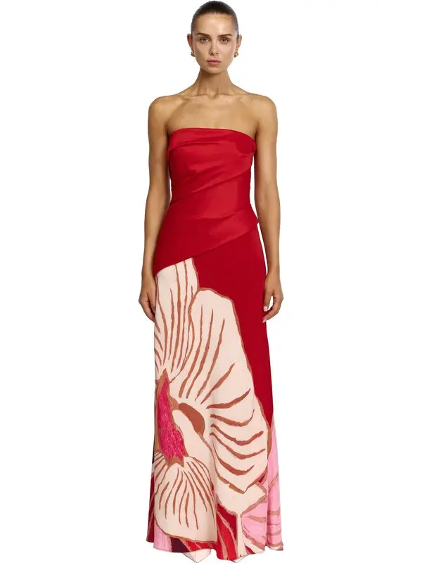 Acler Lingle Maxi Dress - Rouge Eclipse