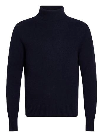 BROOKSFIELD Cashmere Turtleneck Sweater - Blue