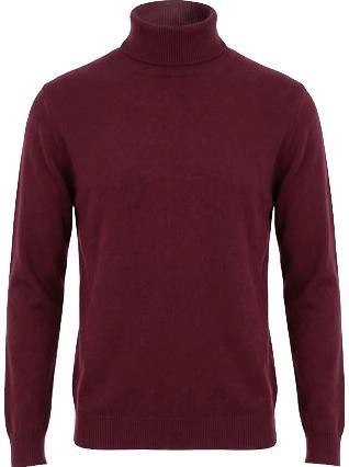 BROOKSFIELD Cashmere Turtleneck Sweater - Red