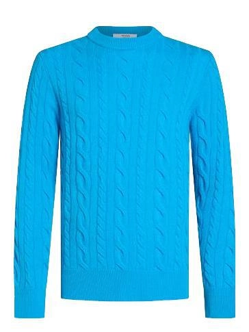 MASQ Wool Cable-knit Sweater - Blue