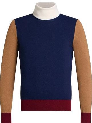 MQJ Turtleneck Polyamide, Wool, Viscose, Cashmere Pullover - Navy