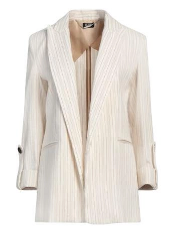 Liu Jo Striped Linen-cotton Blazer - Ivory