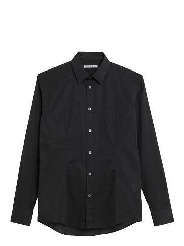 DANIELE ALESSANDRINI Shirt Size Cotton, Elastane - Black