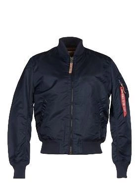 Alpha Industries Nylon Bomber Jacket - Blue