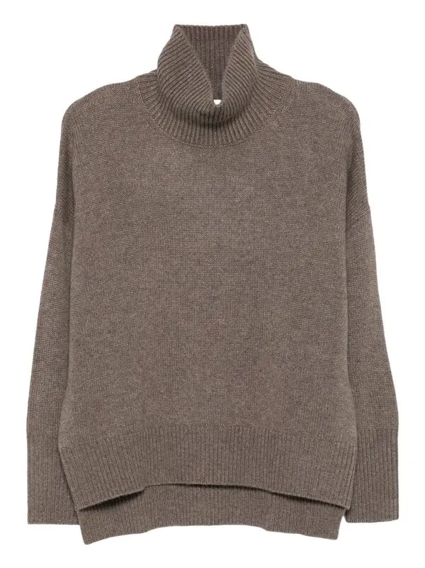 LISA YANG Heidi Cashmere Turtle-neck Sweater - Brown